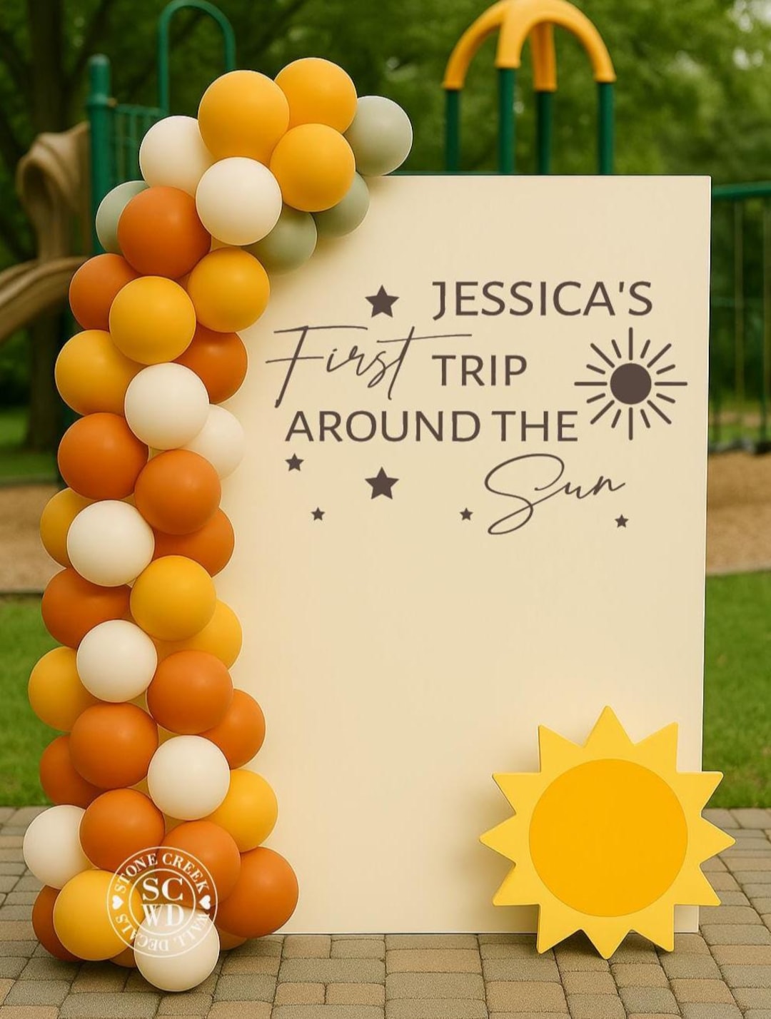 Trip Around the Sun Birthday Decal | Personalized Name & Age Sun and ...