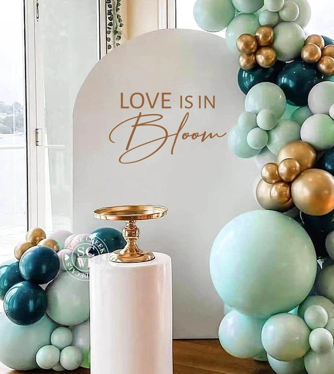 Love is in Bloom Bridal Shower Party Decal Decor. Bridal Shower Party ...