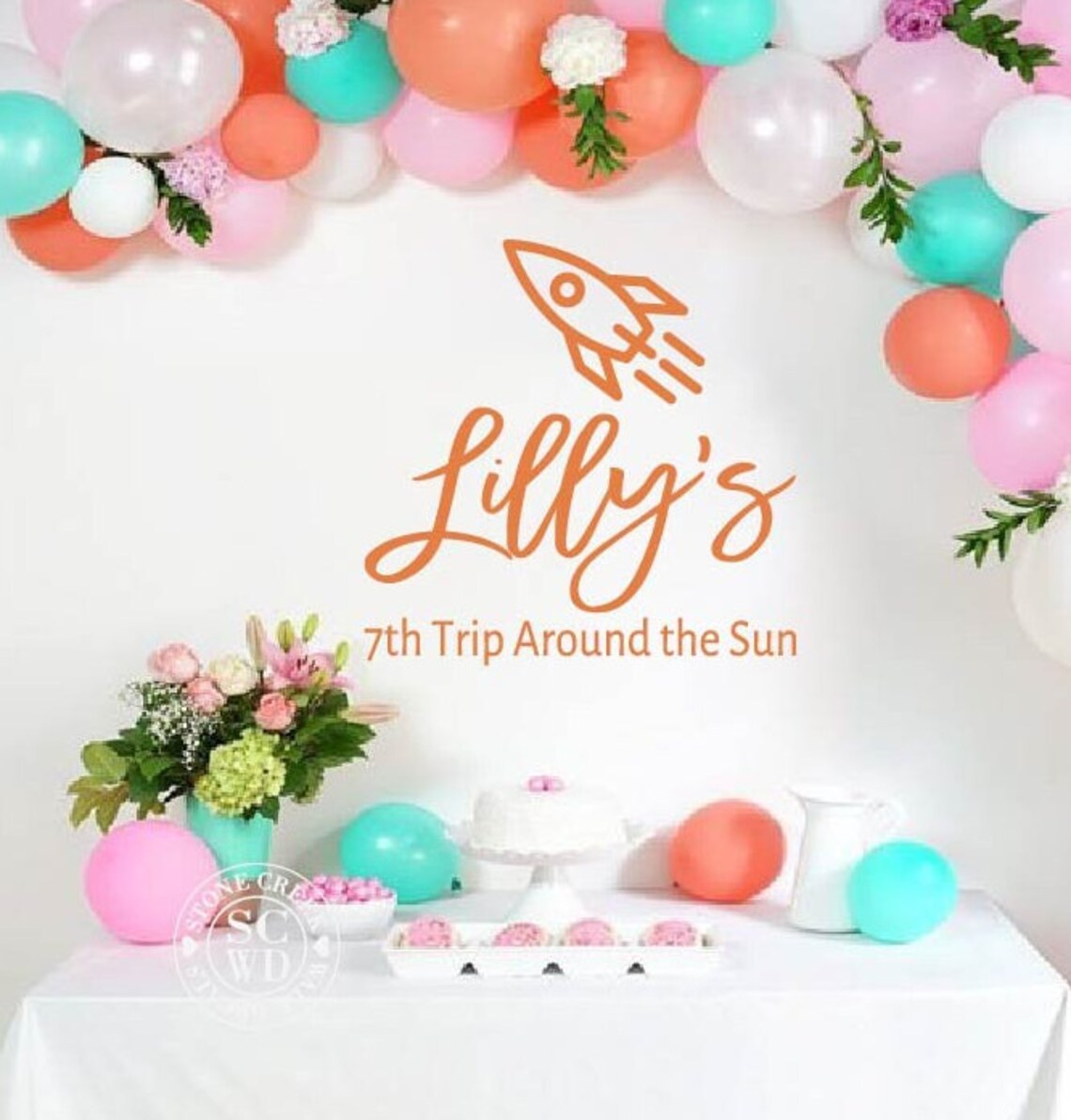 First Trip Around the Sun Birthday Wall Decal Birthday Decal - Etsy