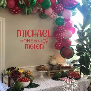 One in a Melon Birthday Decal | One in a Melon Birthday Decorations ...