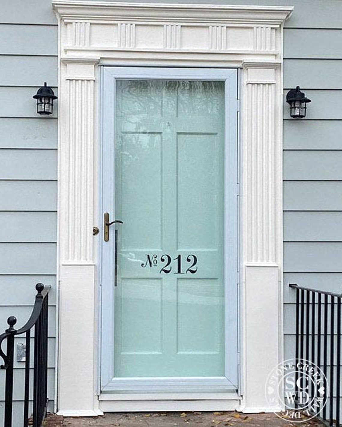Front Door Number Decal Vinyl Number Door Decal Custom House | Etsy