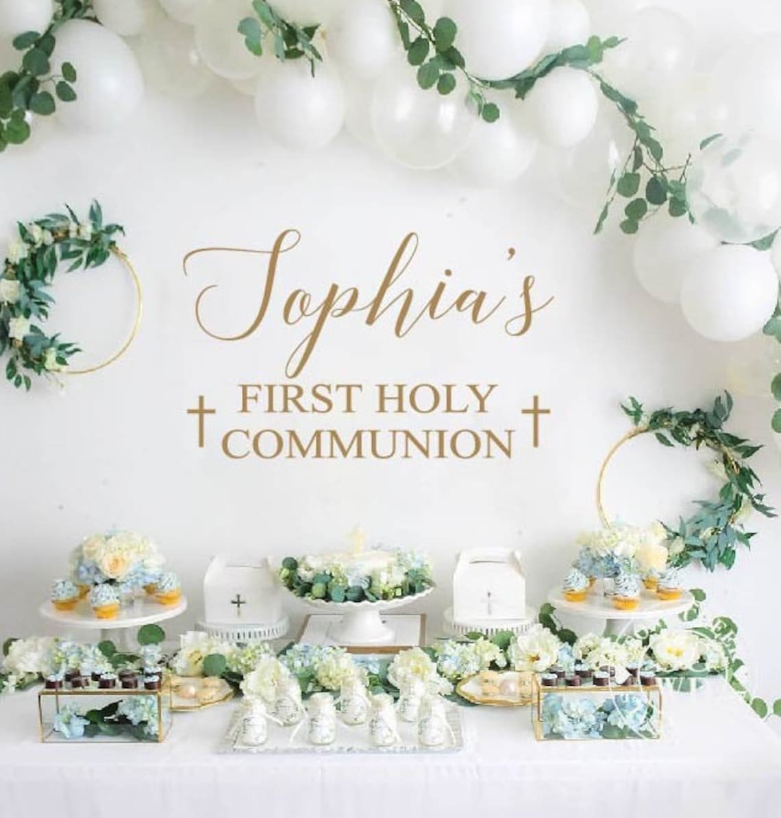 First Holy Communion Wall Decal for Balloon Arch - Etsy