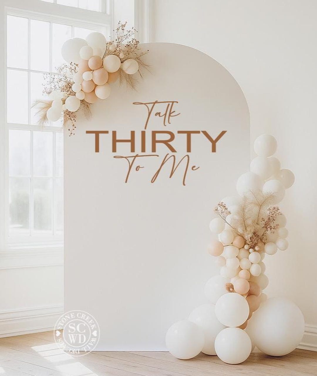 Talk Thirty to Me Vinyl Decal | 30th Birthday Backdrop Sticker for ...