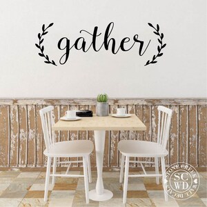 Gather Wall Decal Living Room Dining Room Family Decor Gather Wall ...