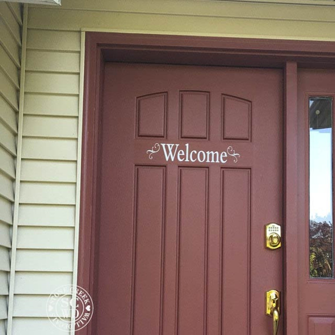 Welcome Door Decal Welcome Vinyl Decal Door Decor Home Decor | Etsy