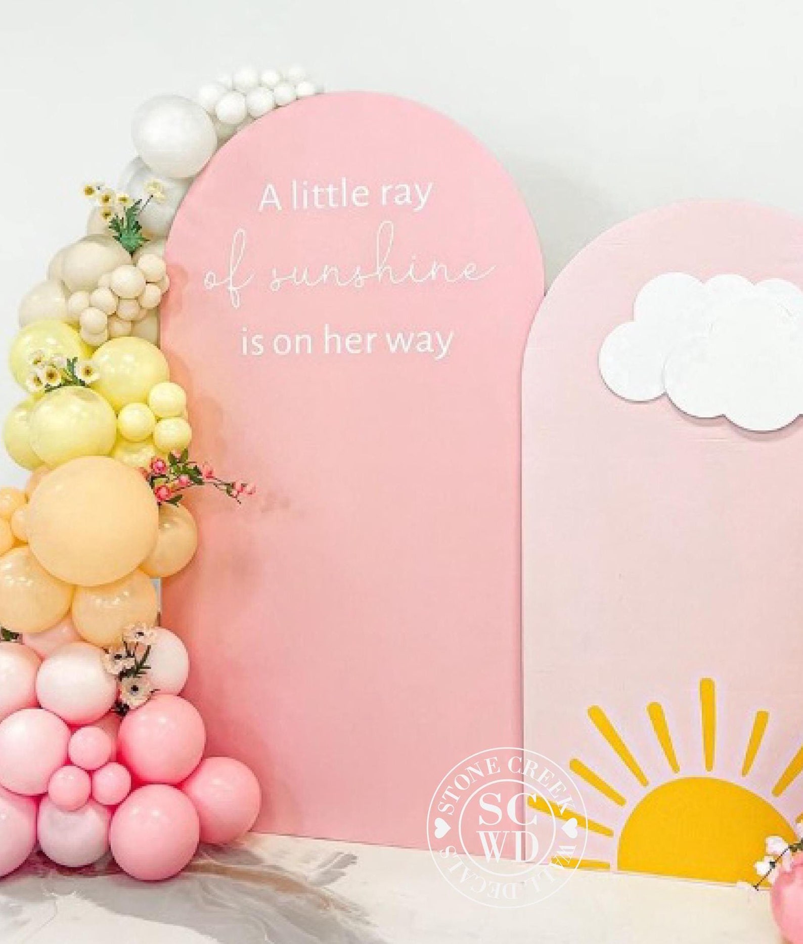 A Little Ray of Sunshine is on the Way Vinyl | Boho Sun Baby Shower ...