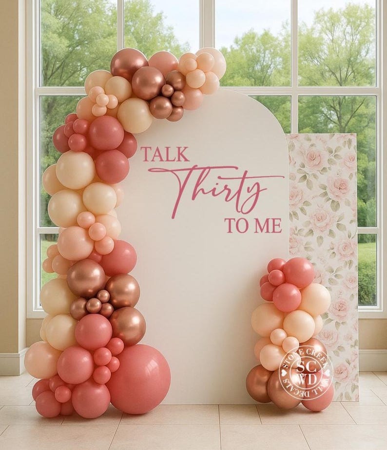 Talk Thirty to Me Vinyl Decal | 30th Birthday Backdrop Sticker for ...