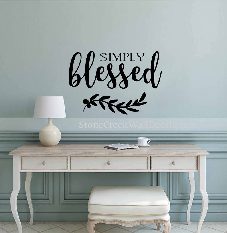 Simply Blessed Wall Decal Rustic Blessed Decal Rustic - Etsy
