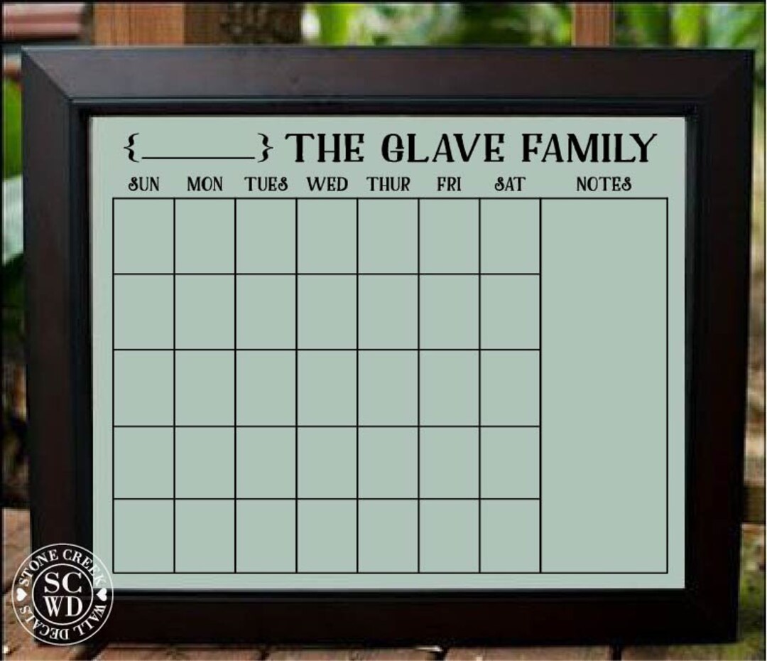 2023 Monthly Calendar Decal to Fit 16 X 20 Frame or Whiteboard ...