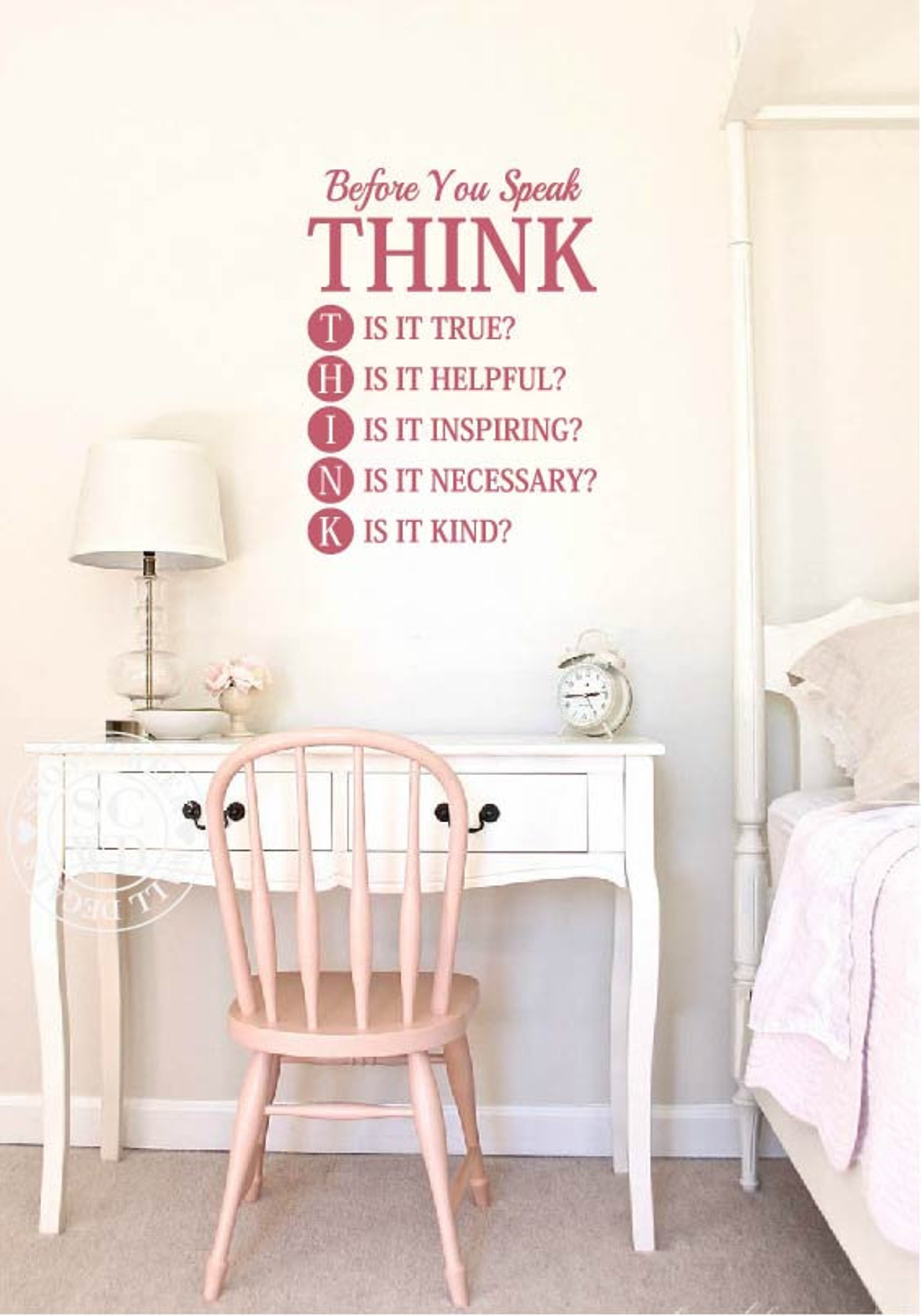 Before You Speak Think Vinyl Wall Decal Classroom Playroom Wall Decal ...