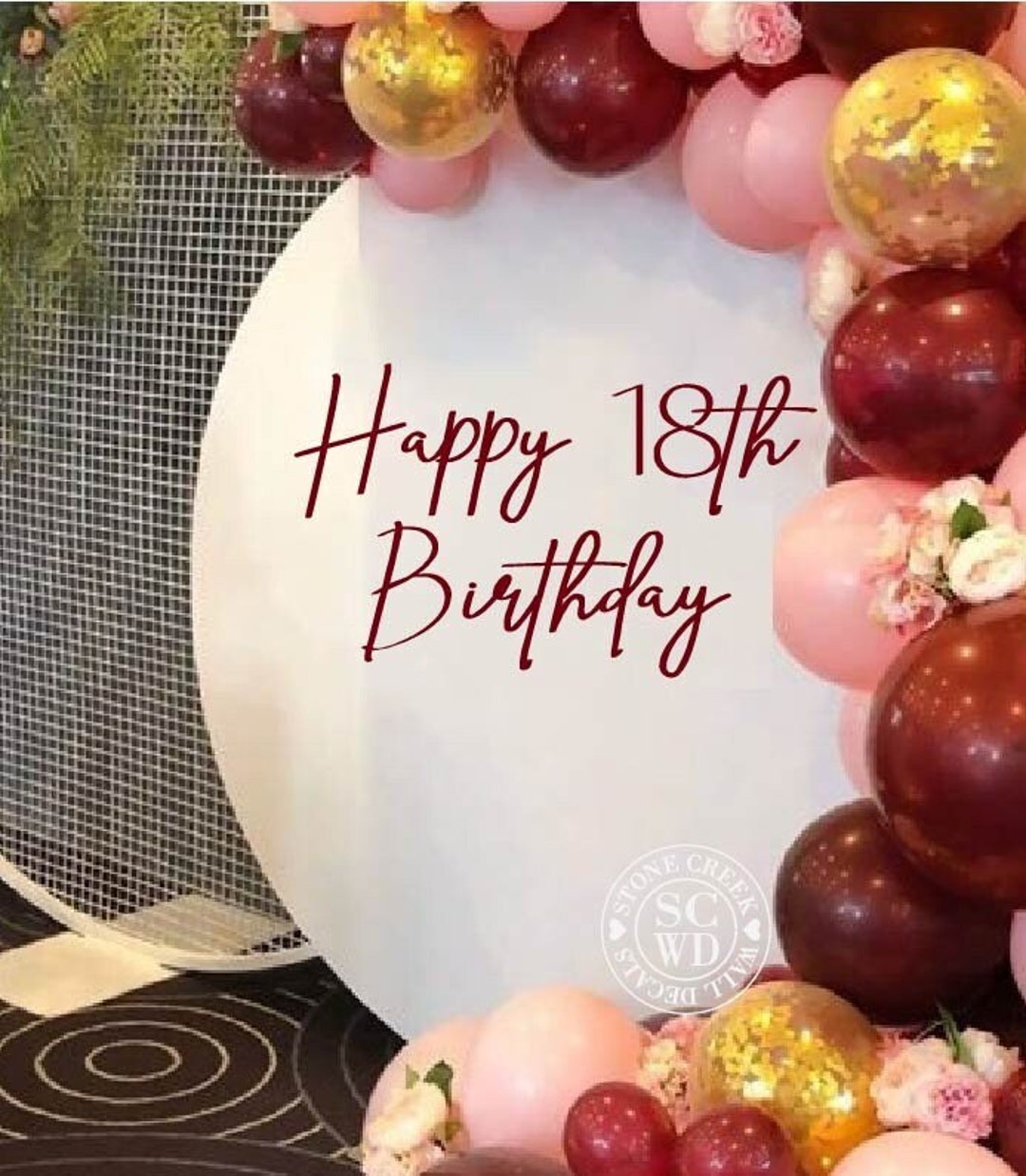 Happy Birthday Decal for Balloon Arch | Balloon Arch Decoration ...