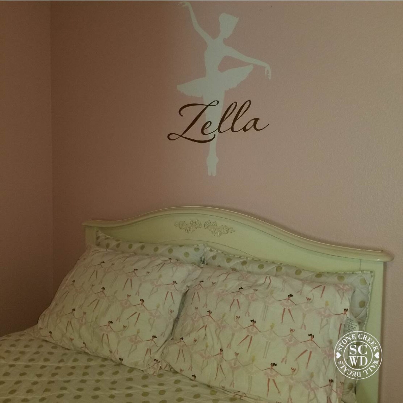 Ballerina Name Vinyl Wall Decal Ballet Dancer Decal Vinyl Wall Decal ...