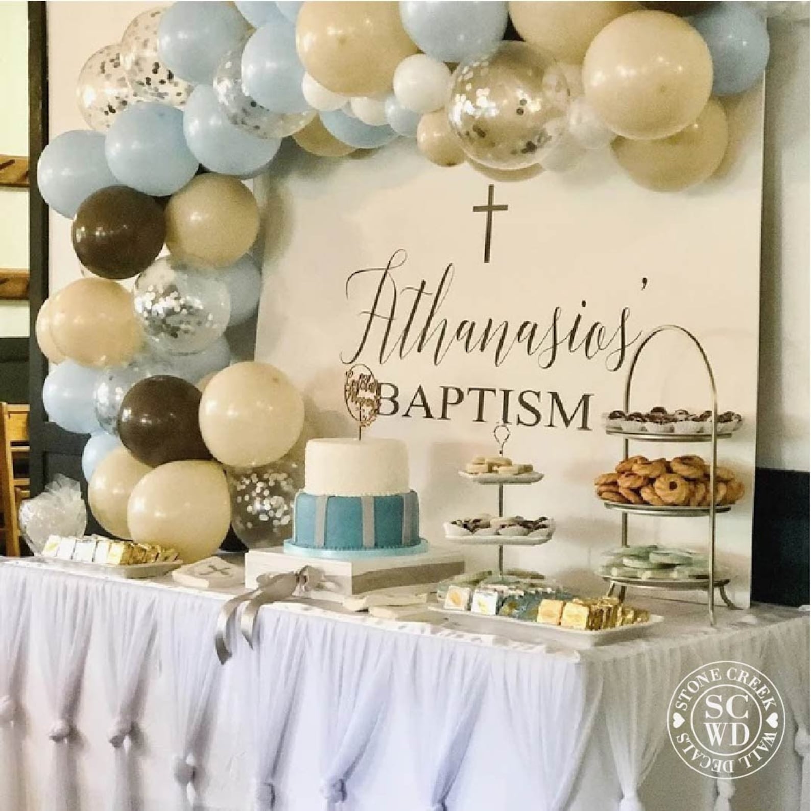 Baptism Wall Decal for Balloon Arch Balloon Arch Decoration - Etsy