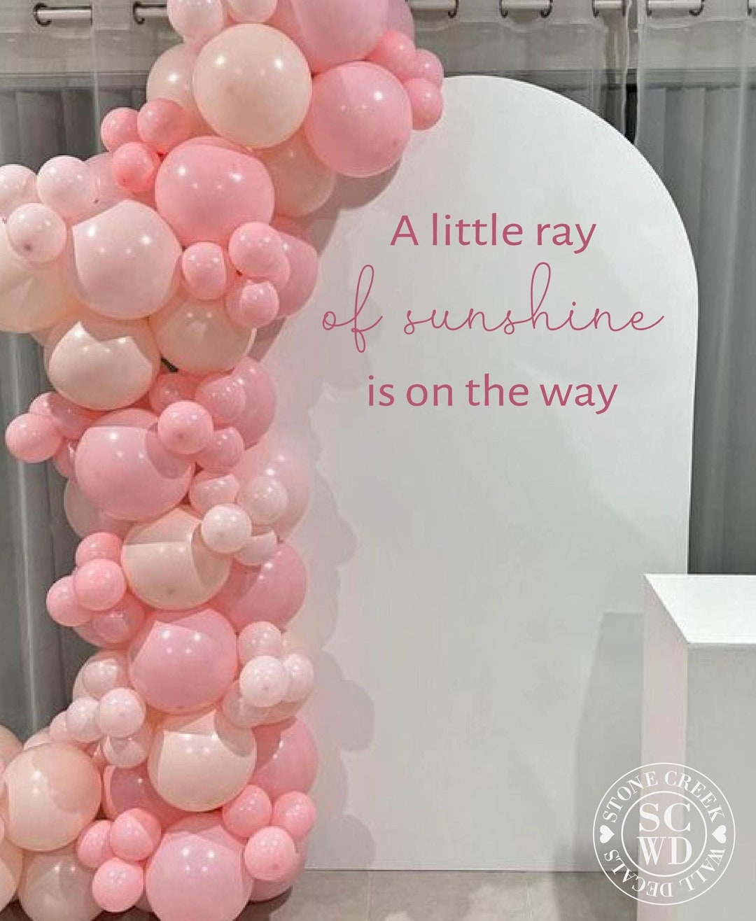 A Little Ray of Sunshine is on the Way Baby Shower Party Decal Sign ...
