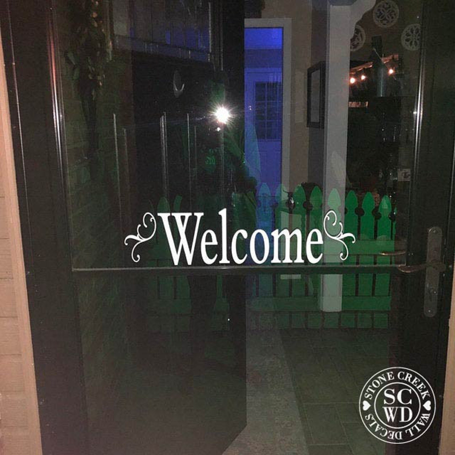 Welcome Door Decal Welcome Vinyl Decal Door Decor Home Decor | Etsy
