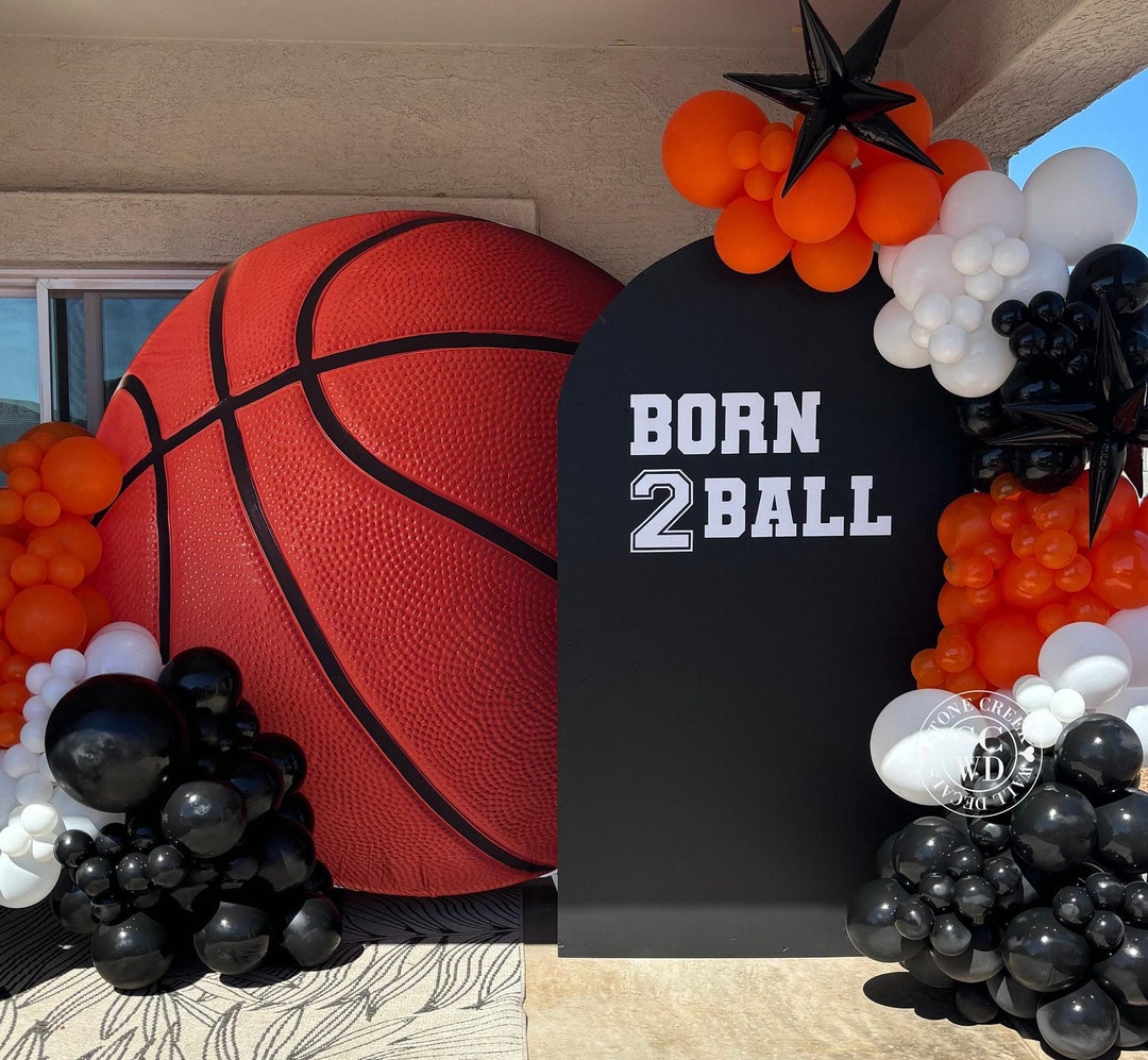 Born 2 Ball Second Birthday Basketball Theme Party Decal. 2nd Birthday ...