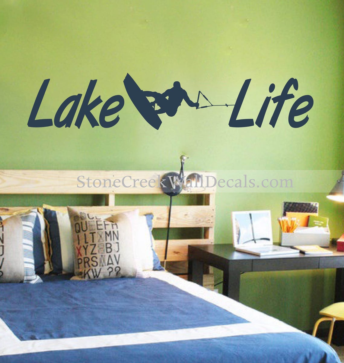 Lake Life Decal Decals Lake Life Stickers Wakeboarding - Etsy