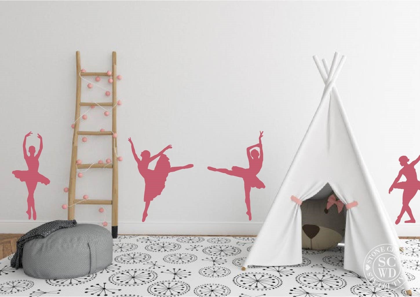 Ballerina Wall Decals Dance wall decals Ballerina dancer | Etsy