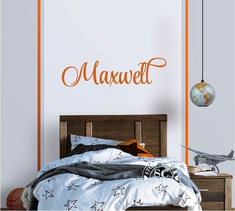 Personalized Name Wall Decal Boy Nursery Decal Fancy | Etsy