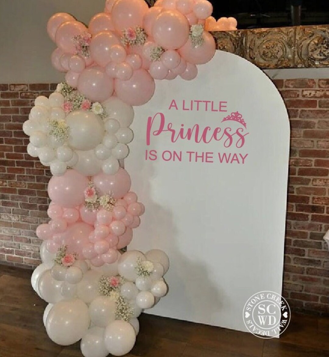 A Little Princess is on the Way Baby Shower Party Decal Sign | Baby ...