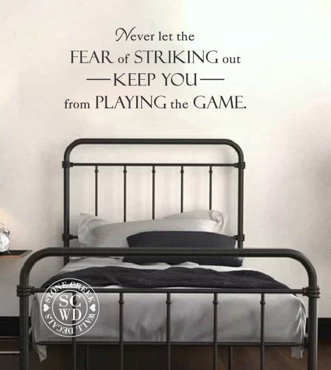 Baseball Wall Decals Never Let the Fear of Striking Out - Etsy