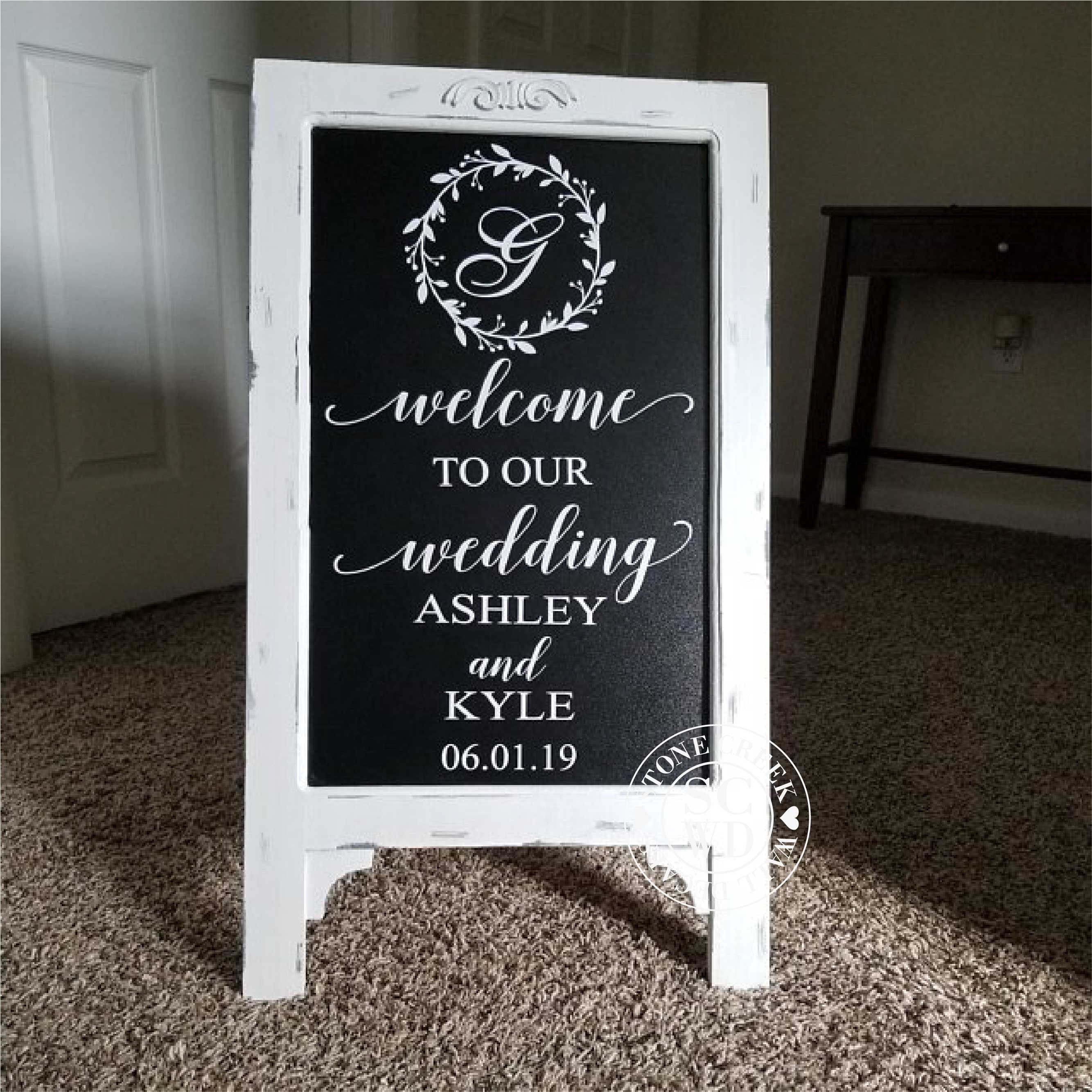 Wedding Sign Decals Welcome Wedding Decals Rustic Wedding | Etsy