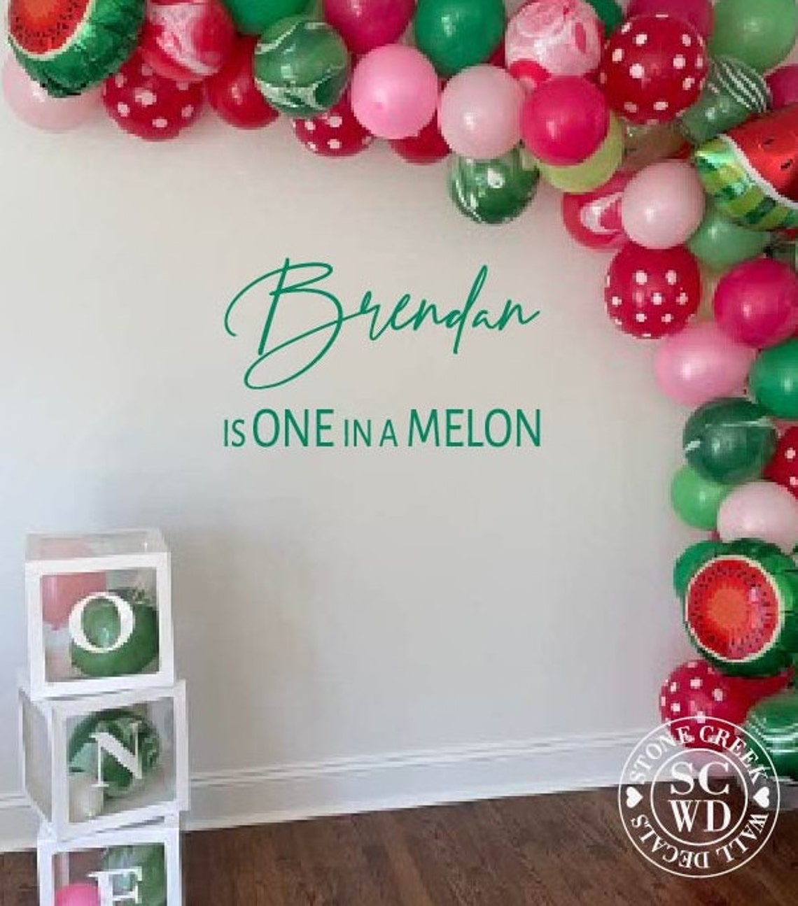 One in a Melon Birthday Decal One in a Melon Birthday - Etsy