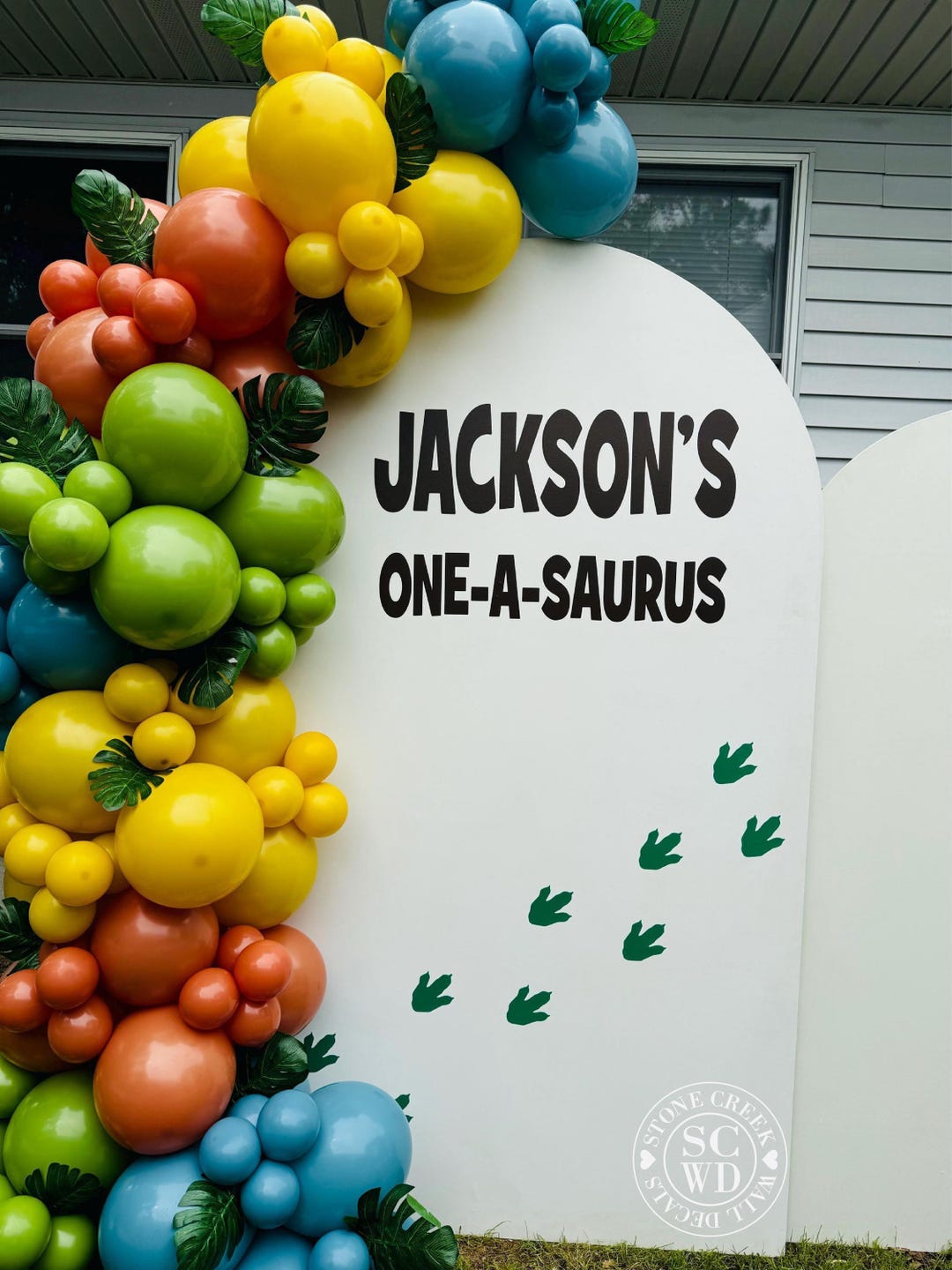 One-a-saurus Dinosaur Birthday Party Decal |personalized Birthday Decal ...