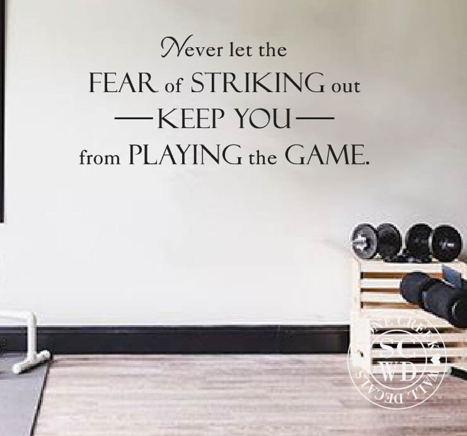 Baseball Wall Decals Never Let the Fear of Striking Out - Etsy