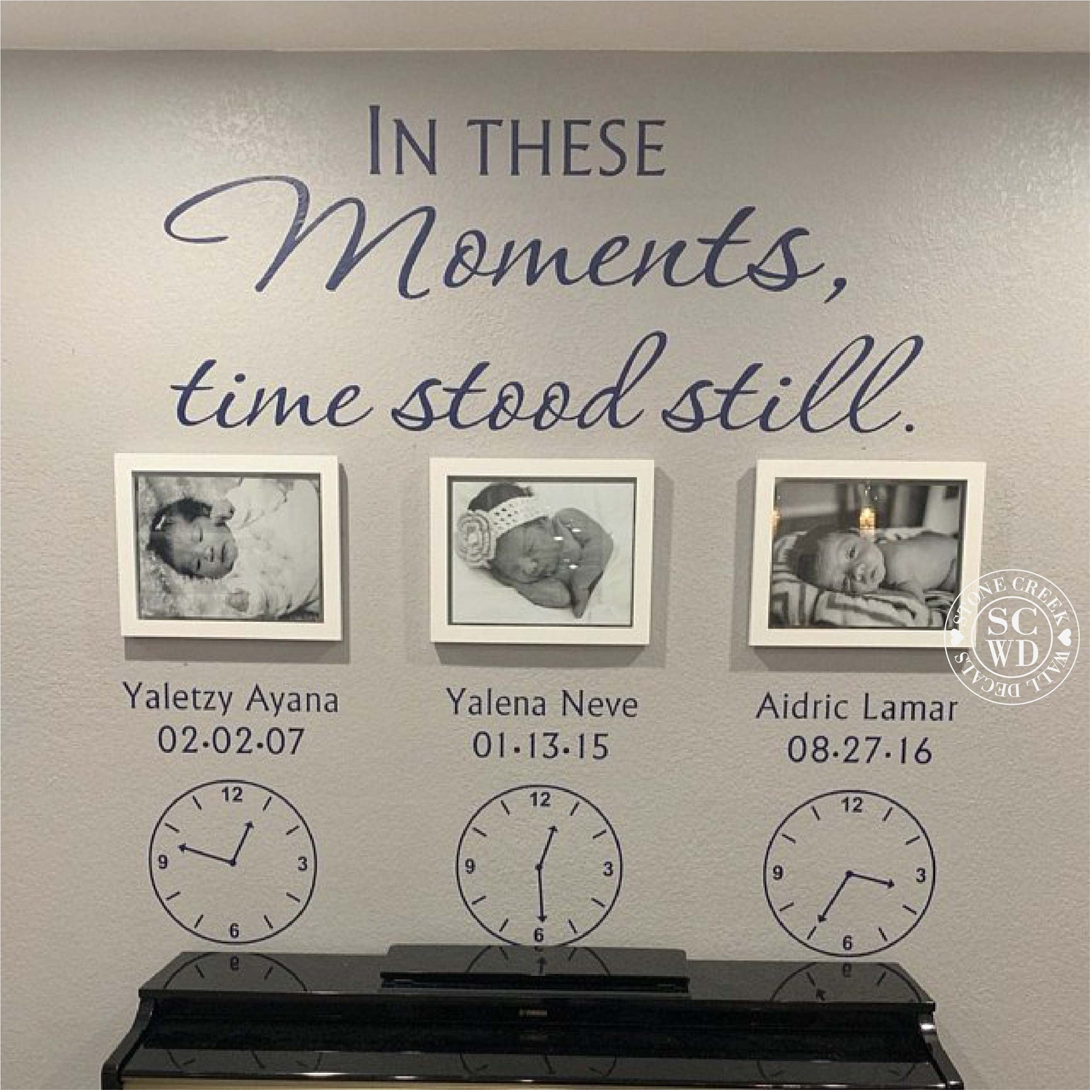 In These Moments Time Stood Still Personalized Wall Decal | Etsy UK