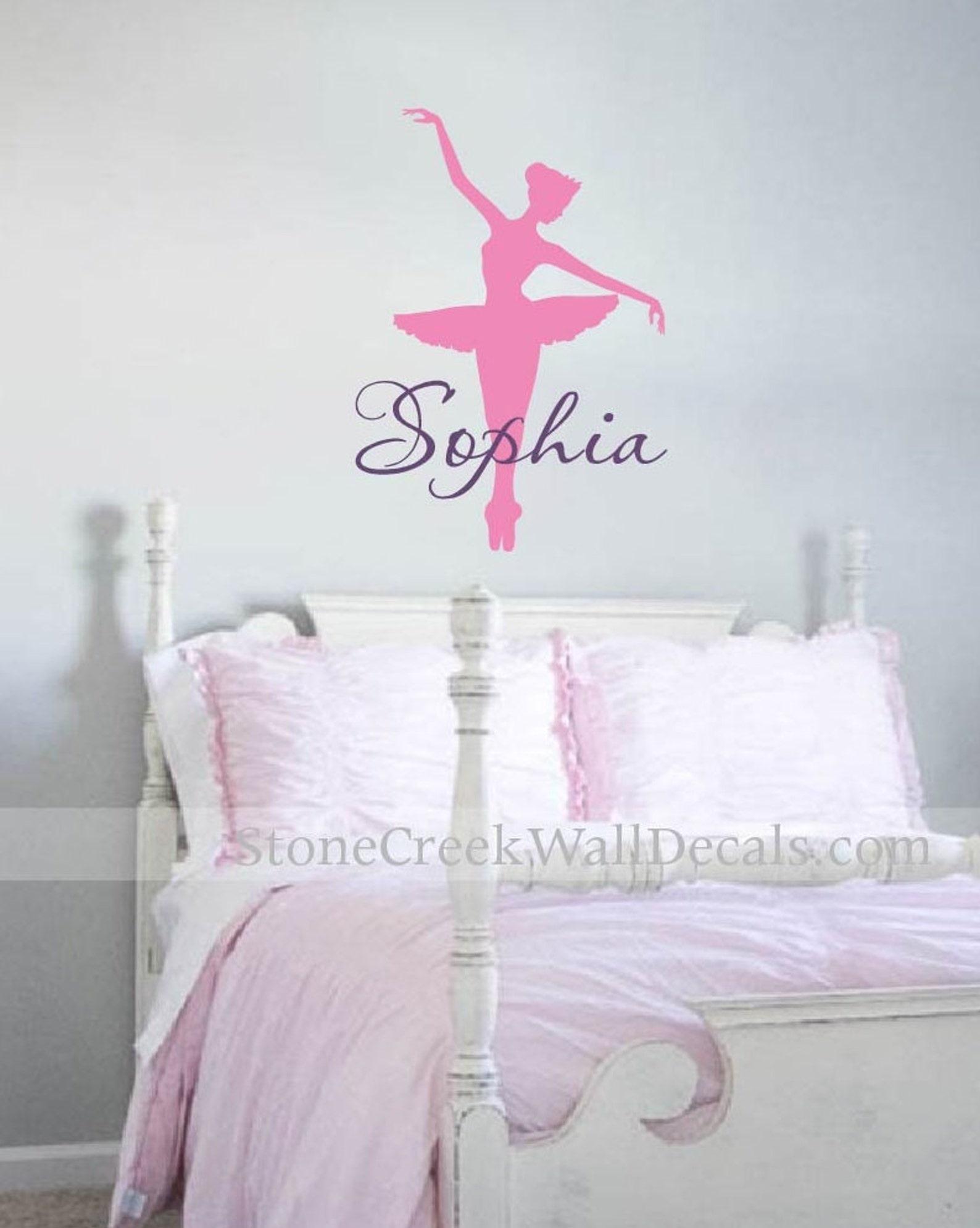 Ballerina Name Vinyl Wall Decal Ballet Dancer Decal Vinyl Wall Decal ...