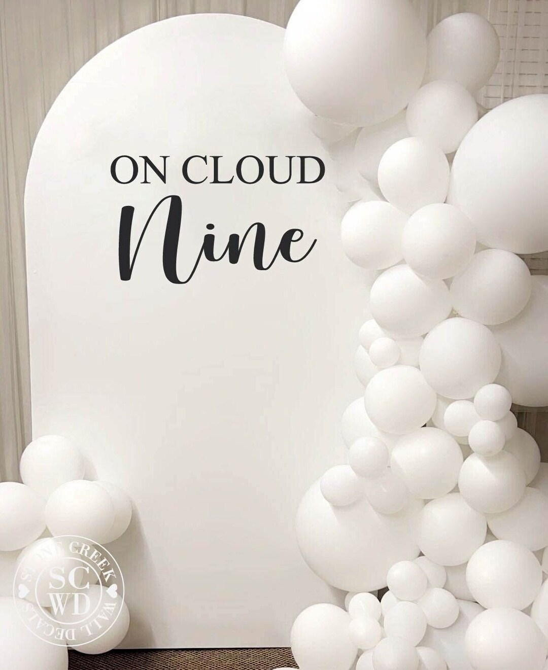 On Cloud Nine Bridal Shower Party Decal | Bridal Shower Decoration and ...