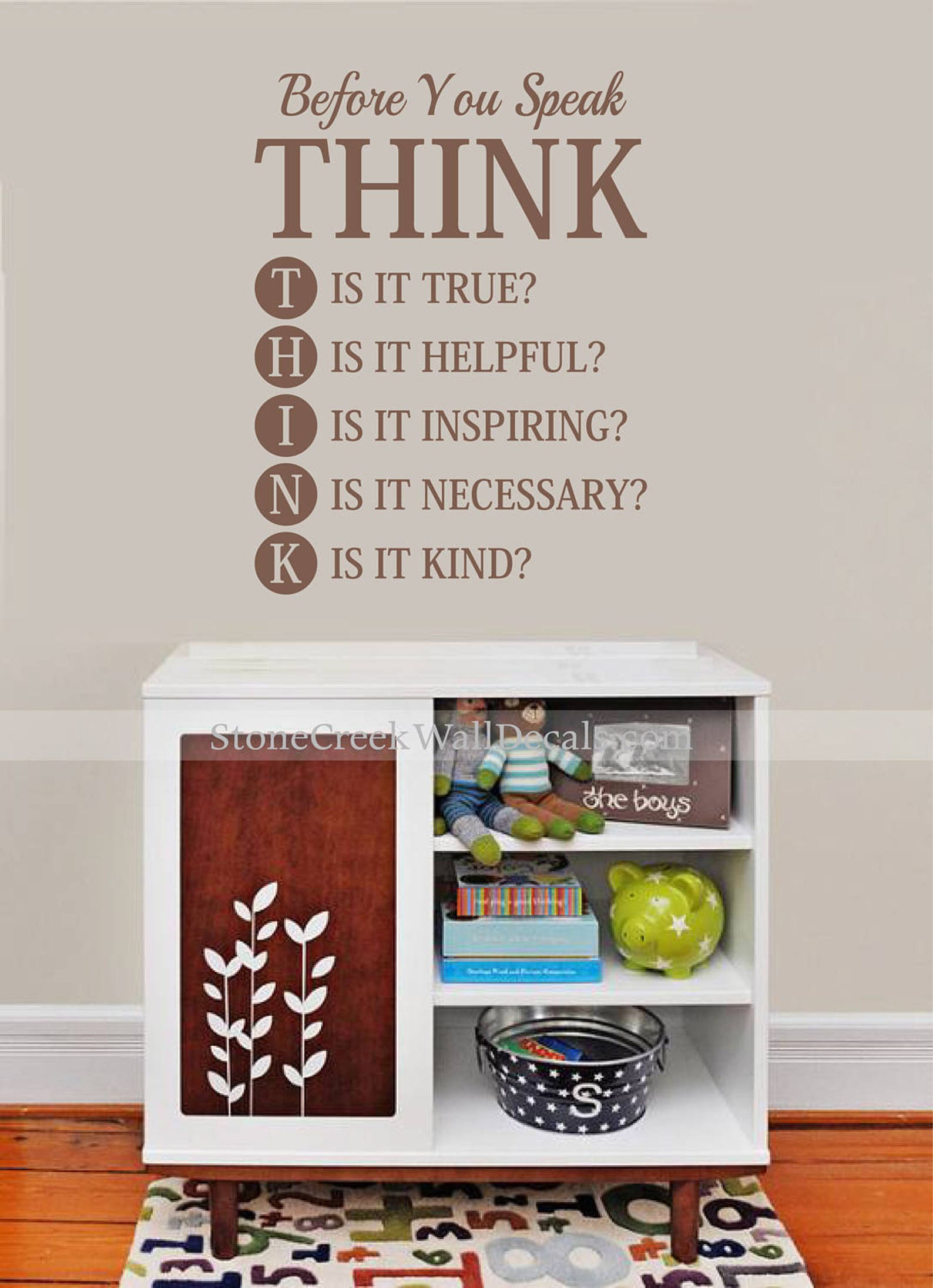 Before You Speak Think Vinyl Wall Decal Classroom Playroom - Etsy