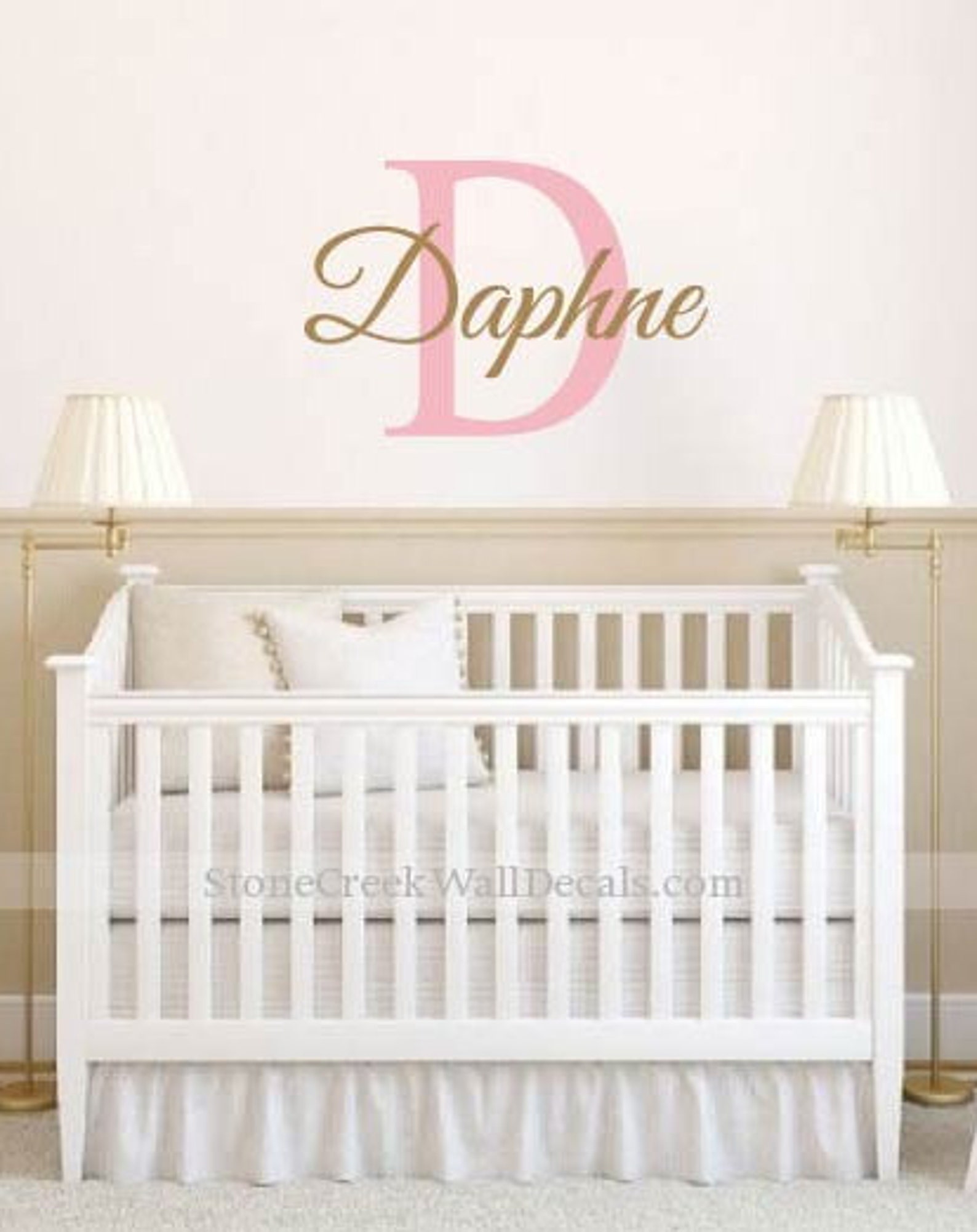 Bedroom Wall Decal for Girls Personalized Name Wall Decal | Etsy