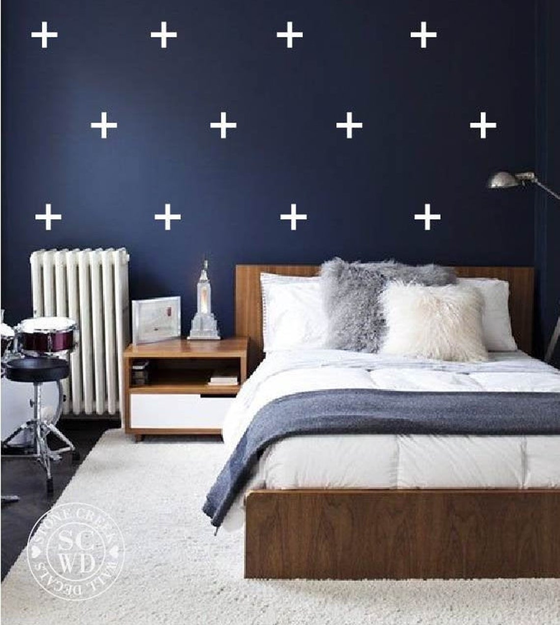 Plus Sign Wall Decals Set Plus Sign Decal Geometric Wall | Etsy