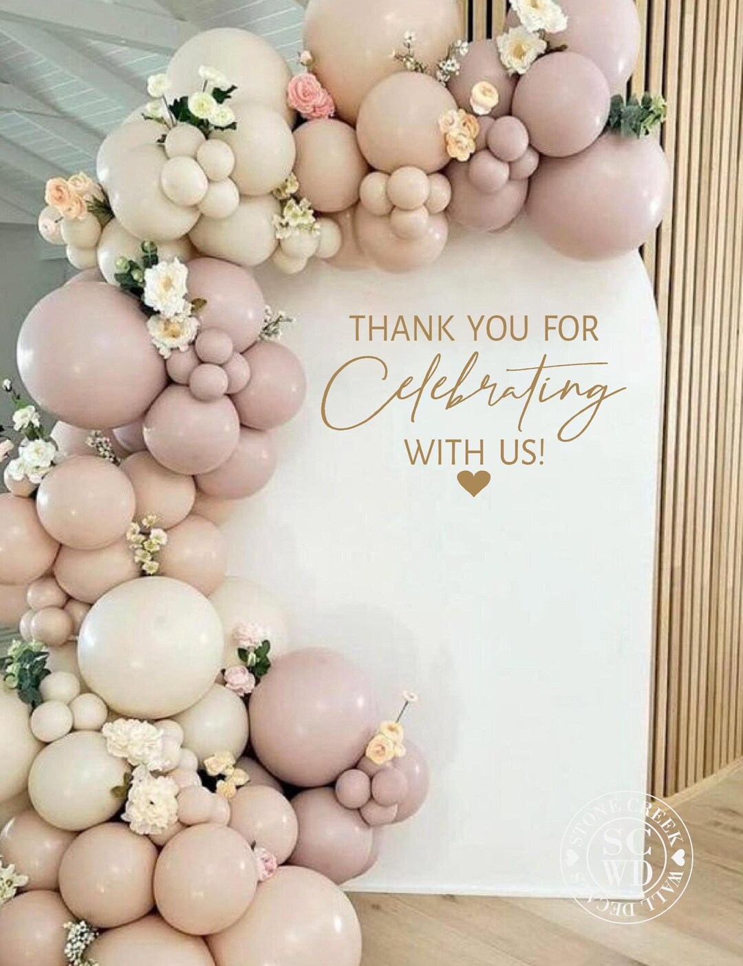 Thank You for Celebrating With Us Wedding Bridal Shower Birthday Party ...