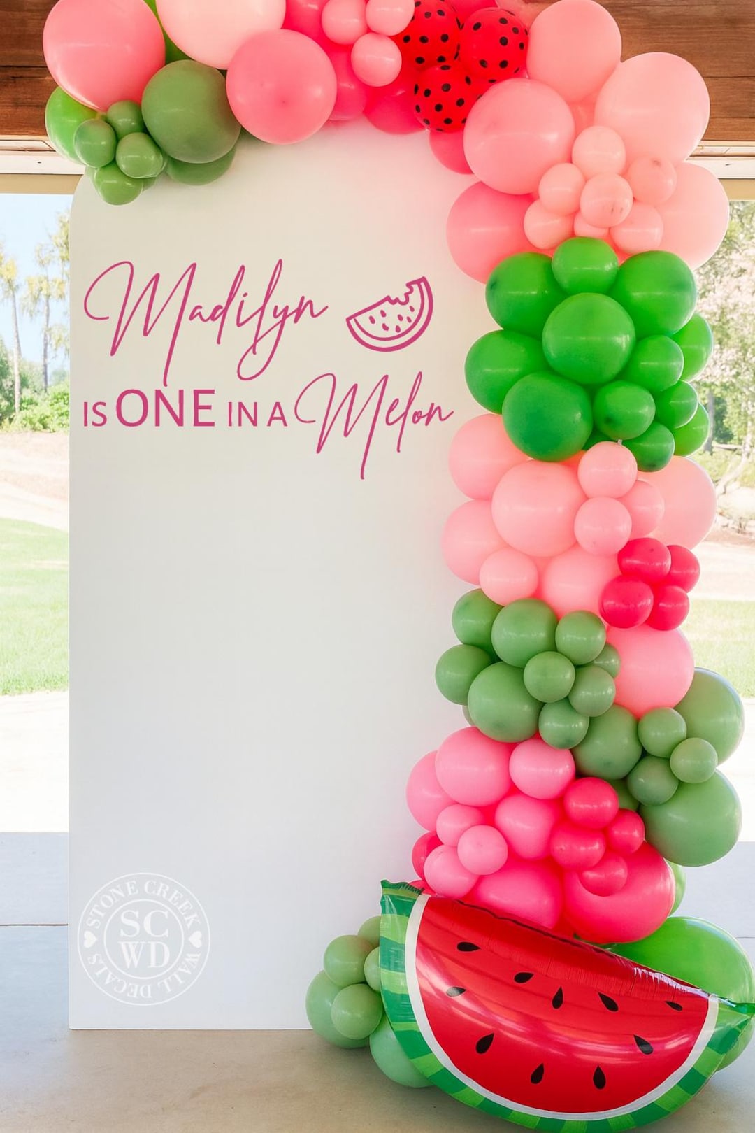 One in a Melon First Birthday Vinyl Decal | Watermelon Summer Party ...