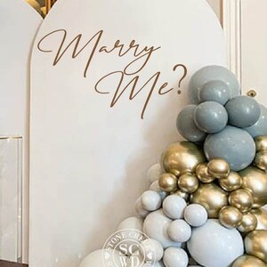 Marry Me Decal for DIY Sign Poster and Party Backdrops. Personalized ...