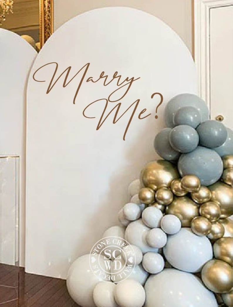 Marry Me Decal for DIY Sign Poster and Party Backdrops. - Etsy