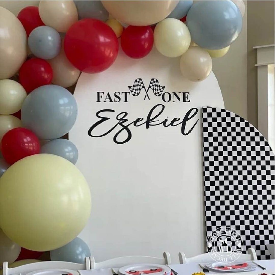 Fast One Birthday Racing Decal |personalized Name Decal | Race Car 1st ...