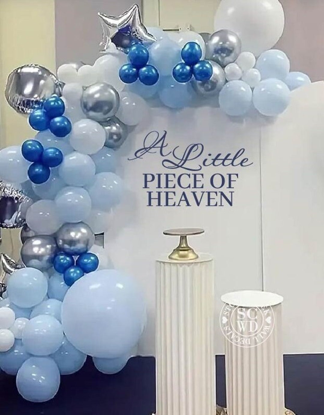 A Little Piece of Heaven Baby Shower Party Decal Sign | Gender Reveal ...
