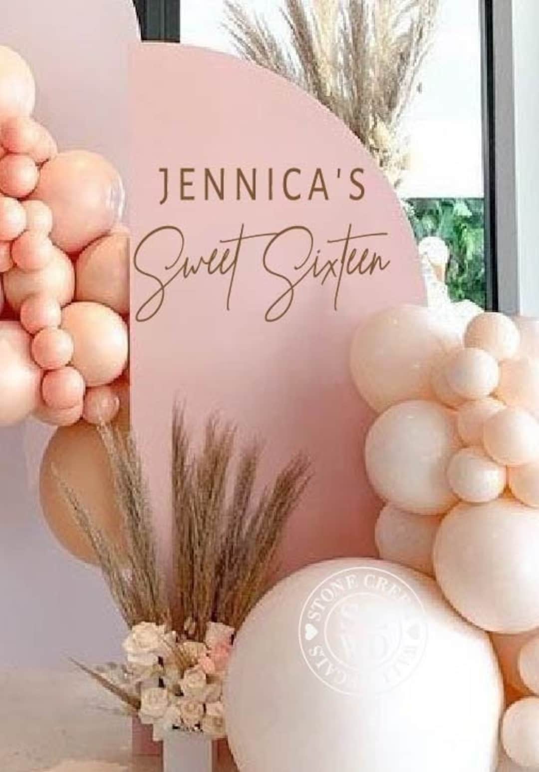 Sweet Sixteen Decal for Party Decorations. Happy Birthday Sweet 16 ...