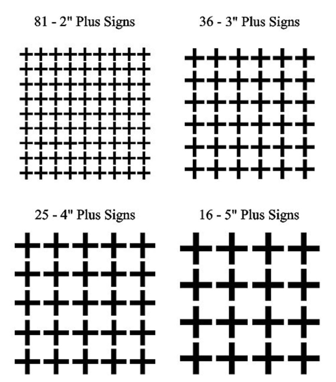 Plus Sign Wall Decals, Set Plus Sign Decal, Geometric Wall Art, Cross ...