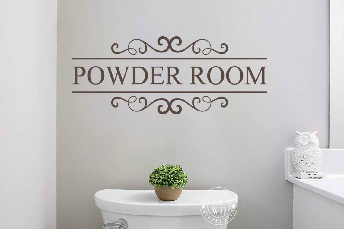 Powder Room Decal Bathroom Wall Decor Restroom Wall Decal | Etsy