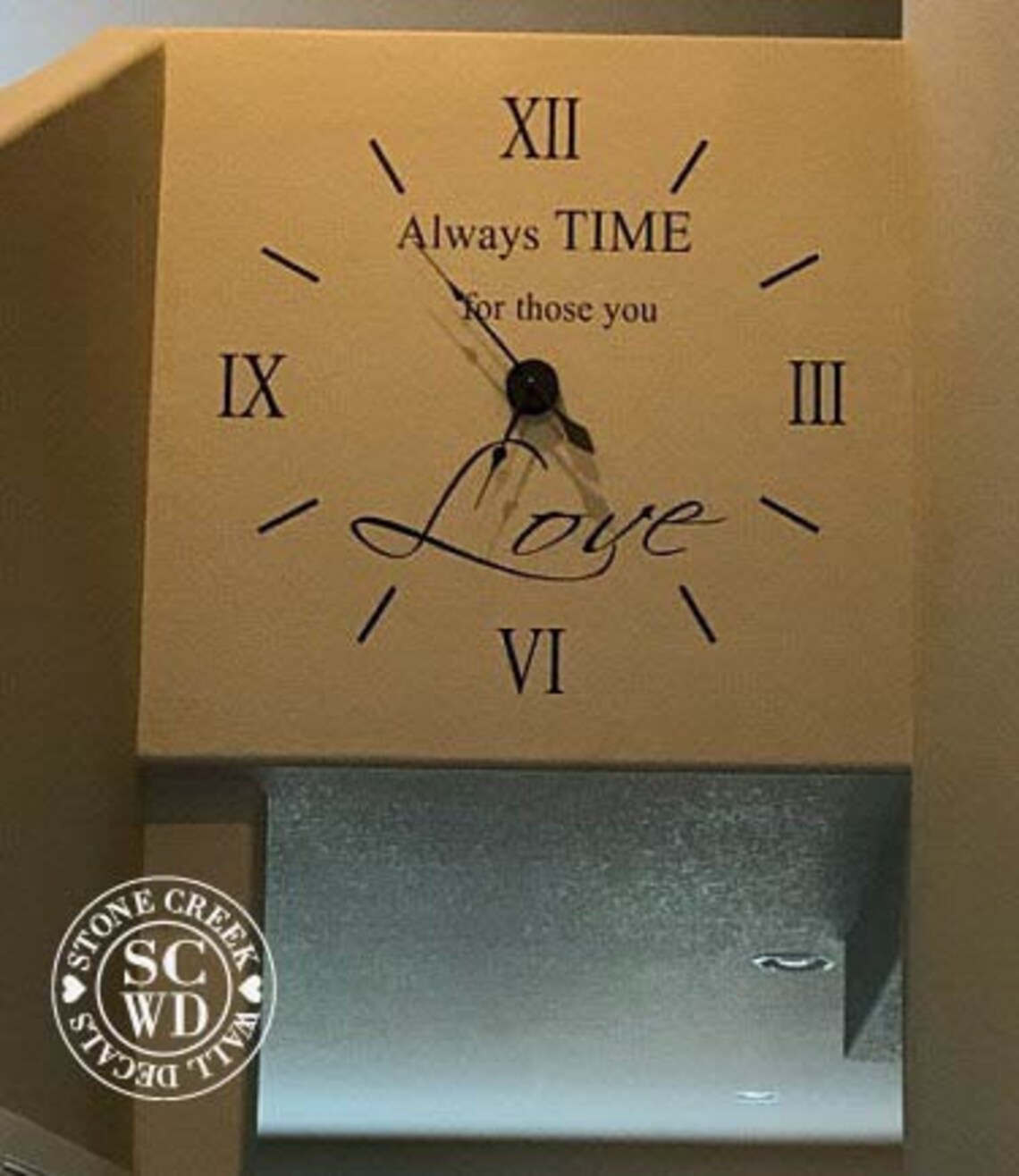 Clock Wall Decal Large Wall Clock Kit Wall Sticker Clock - Etsy