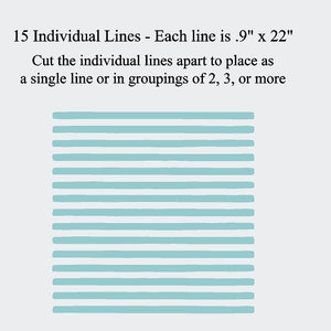 Line Wall Decals, Set of 15 Large Line Wall Decal, Modern Hand Drawn ...
