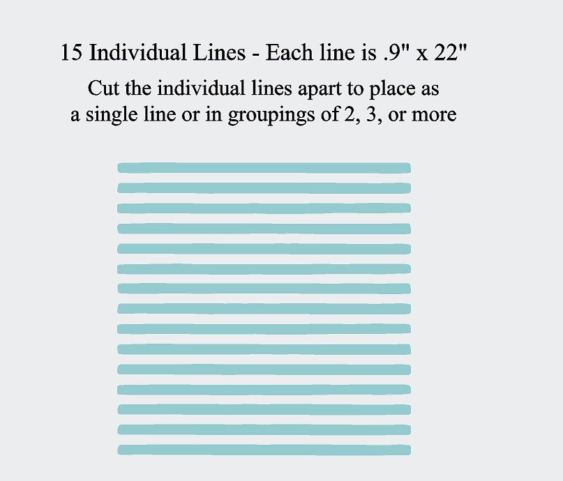 Line Wall Decals Set of 15 Large Line Wall Decal Modern Hand | Etsy