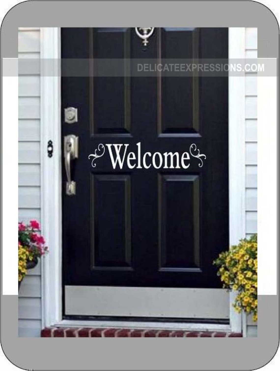 Welcome Door Decal Welcome Vinyl Decal Door Decor Home Decor | Etsy