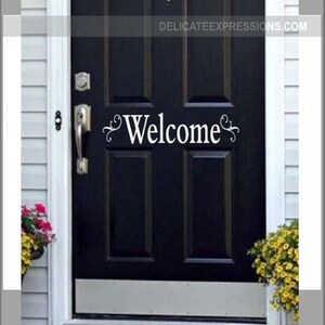 Welcome Door Decal Welcome Vinyl Decal Door Decor Home Decor | Etsy