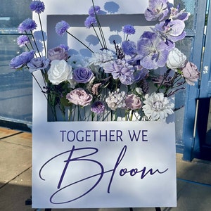 Together We Bloom Bridal Shower Party Decal Sign | Bridal Shower Decal ...